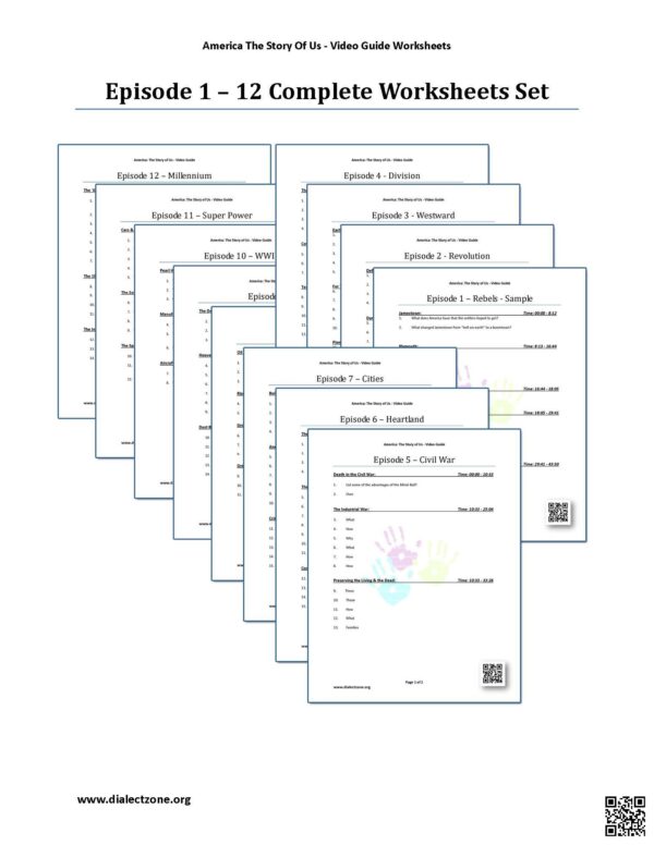 America The Story Of Us – Complete Worksheets – Dialect Zone International
